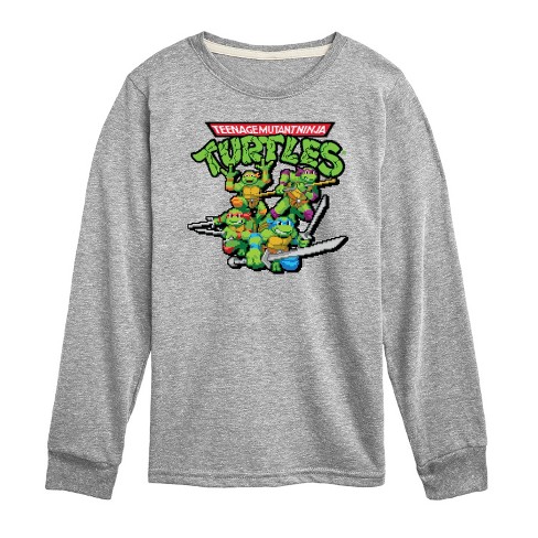 Boys' Teenage Mutant Ninja Turtles Gaming Group And Logo Long Sleeve Graphic T-shirt - Athletic ...