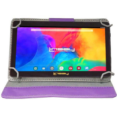 Linsay 7" 64gb Storage Android 13 Tablet Bundle With Purple Case, Pop ...