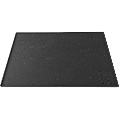 Happilax Premium Dog Bowl Mat Pet Mats For Food And Water, Black : Target