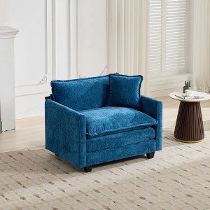 GDFStudio Victor Modern Chenille Upholstered 41" Single Seater Sofa ...