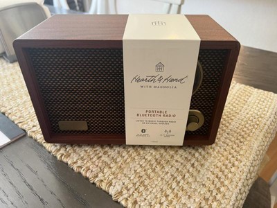 Portable Am/fm Bluetooth Radio Tonal Brown - Hearth & Hand™ With ...