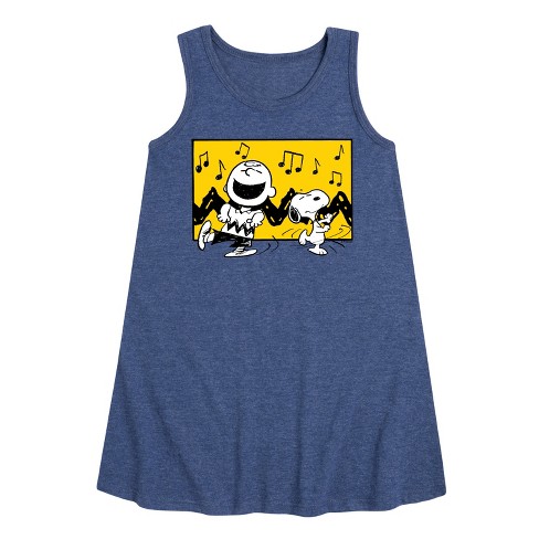 Peanuts Charlie And Snoopy Dance Time - Heather Navy - 5t : Target