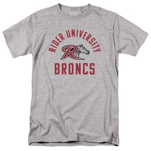 Rider University Official Broncs Logo Adult T-shirt, Athletic Heather ...