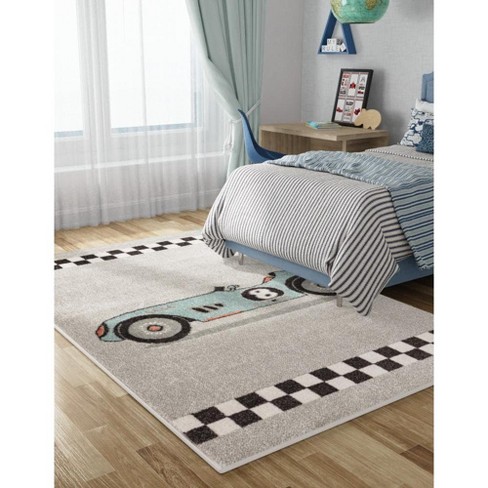 Unique Loom Whimsy Kids Collection Area Rug - Race Car (7' 10" X 10 ...