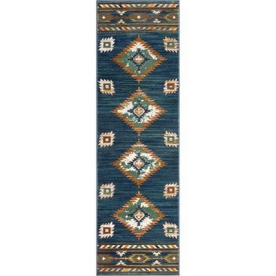 Well Woven Lizette Dark Blue Traditional Medallion Southwestern 2'3" X ...