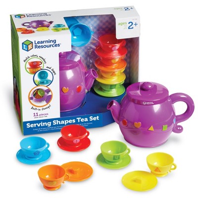 Learning Resources Serving Shapes Tea Set, Color Recognition And ...