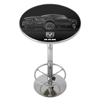 Ram Truck Black Bar Table With Footrest : Target
