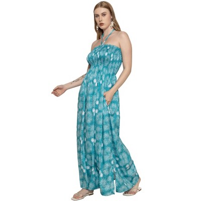 HAPPY BAY Women's Bandeau Pocket Maxi Summer A line Strapless Dresses ...