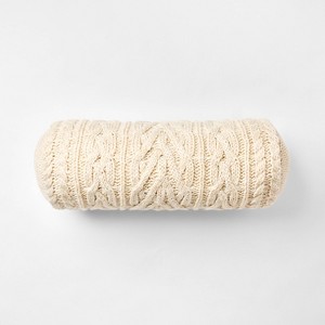Knit Bolster Throw Pillow Cream - Threshold™ designed with Studio McGee ...