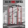 Power Cage, 1200lbs Capacity Squat Rack For Home Gym With Pulley System ...