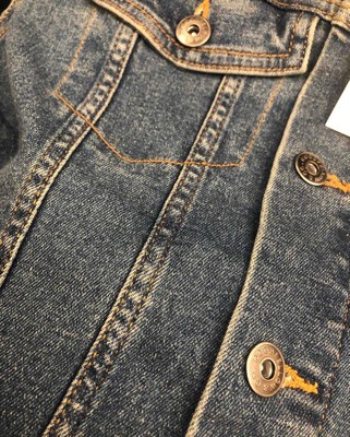 Men's Midwash Denim Trucker Jacket - Goodfellow & Co™ Blue S : Target