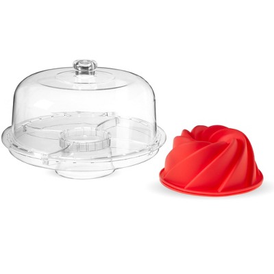 Twine Multi-functional Acrylic Server With Bundt Cake Mold, Dessert ...