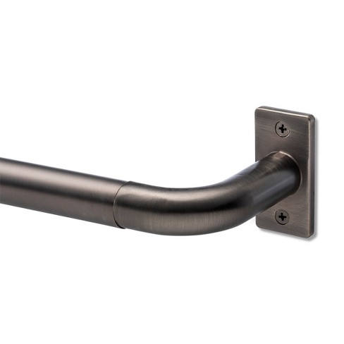 66"-120" French Curtain Rod Gray - Threshold™: Steel, Single Rod ...