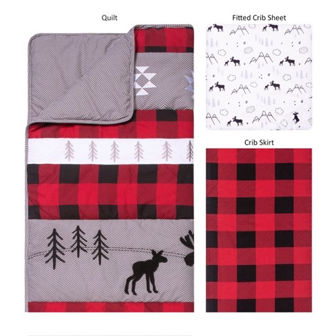 Trend Lab Lumberjack Moose Baby Nursery Crib Bedding Set - 3pc : Target