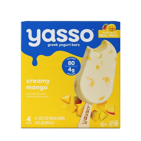 Yasso Frozen Greek Yogurt Mango And Cream Bars - 14oz/4ct : Target