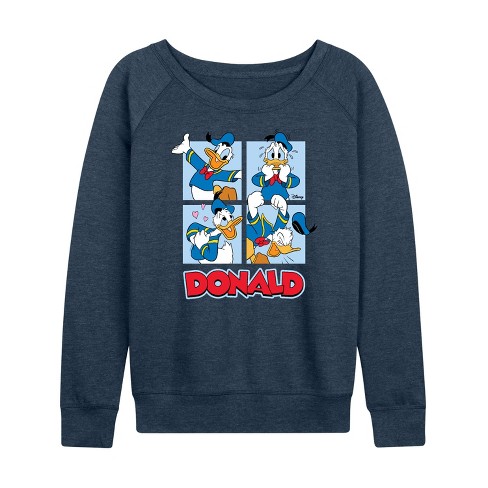Women's Disney Donald Duck Grid Lightweight French Terry Slouchy ...