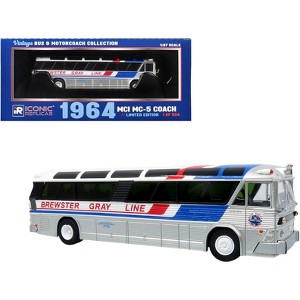 1964 MCI MC-5A Coach Bus Silver with Blue & Red "Vintage Bus ...