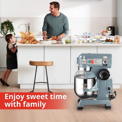 Whizmax Commercial Food Mixer 3 Speeds Adjustable, Stainless Steel Bowl ...