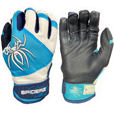 Spiderz Pro Baseball Batting Gloves Pair Xl Columbia Blue | Navy : Target