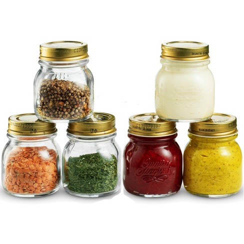 Bormioli Rocco Quattro Stagioni Set Of 6 Clear Airtight Mason Jars ...