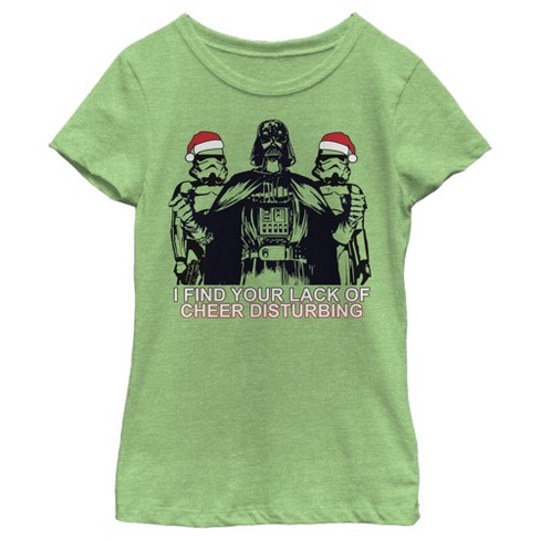Girl's Star Wars Darth Vader Stormtrooper Holiday Spirit T-shirt ...