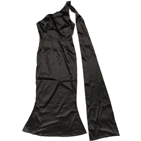 Allegra K Women's Elegant Satin One-shoulder Backless Bridesmaid ...