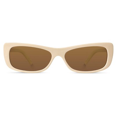 Muse Sunglasses in Cream with Gold Lens : Target