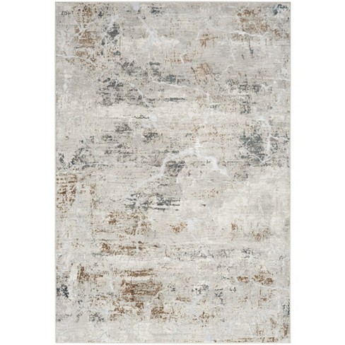 Nourison Glam Modern Vintage Indoor Area Rug Grey Multicolor 3'11" X 5 ...