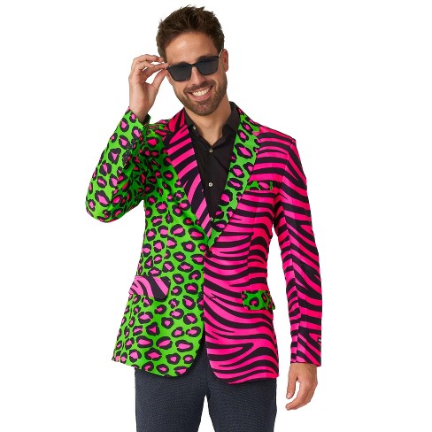 Suitmeister Men's Halloween Costume Blazers - Party Animal Neon ...
