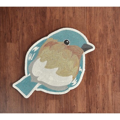 Evergreen Hand Hooked Shape Rug | Bluebird Design | Indoor/outdoor ...