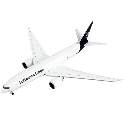 Boeing 777f Commercial Aircraft With Flaps Down White With Dark Blue ...