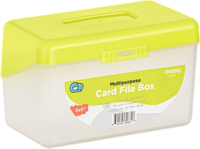 Enday Multi-purpose 3" X 5" Card File Box, Green : Target
