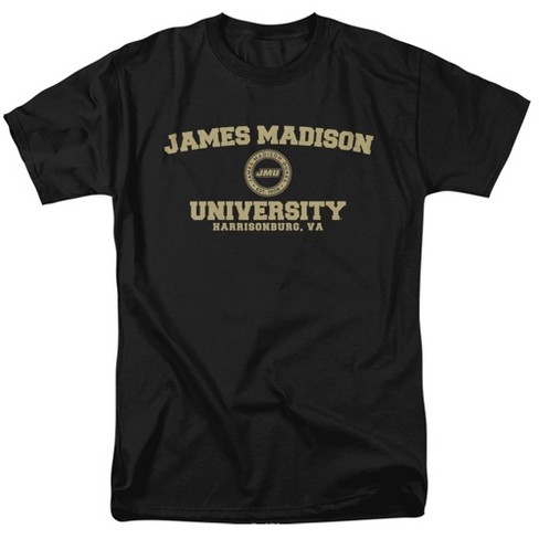 James Madison University Jmu Official Circle Logo Adult T-shirt, Black ...