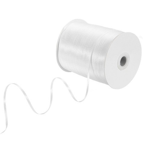 Unique Bargains Silky Smooth Soft Shiny Polyester Fabric Ribbons White ...