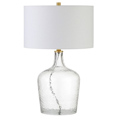 Hampton & Thyme 24" Tall Table Lamp With Drum Fabric Shade Textured ...