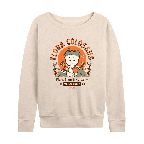 Women's Marvel Flora Colossus Groot Lightweight French Terry Slouchy ...