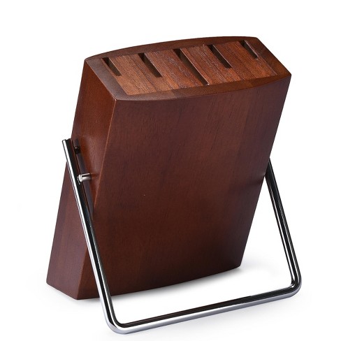Vdomus 9x7x3'' Rubber Wood Knife Block For 12 Knives, Brown : Target