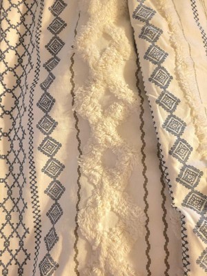 1pc 50"x84" Room Darkening Imani Lined Curtain Panel Ivory - Ink+ivy ...