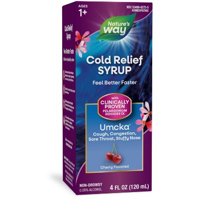 Nature's Way Cold Relief Syrup - Umcka - Cherry Flavored - 4 Fl Oz : Target