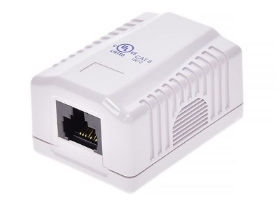 Monoprice 1-port Cat6 Surface Mount Box - White : Target
