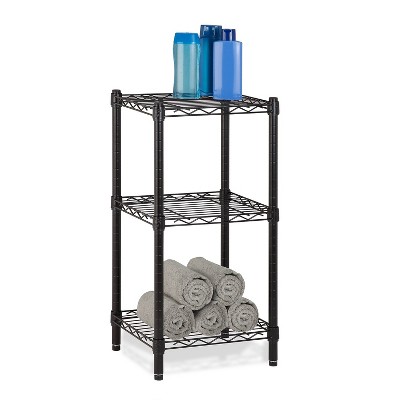 Honey-can-do 3 Tier Chrome Shelving Unit With Wood : Target