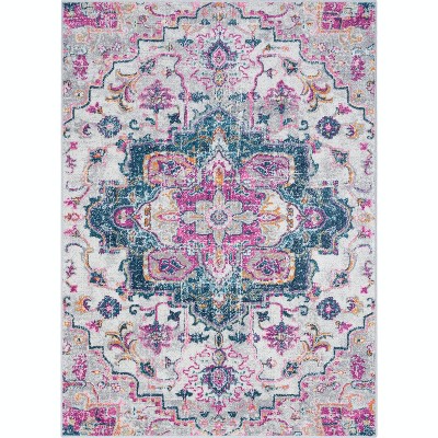 Well Woven Adeline Bohemian Vintage Medallion 7'10" X 9'10" Blush Area ...