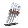 Elle Decor 5-piece Professional Kitchen Knife Set Marble Handles & Rose ...