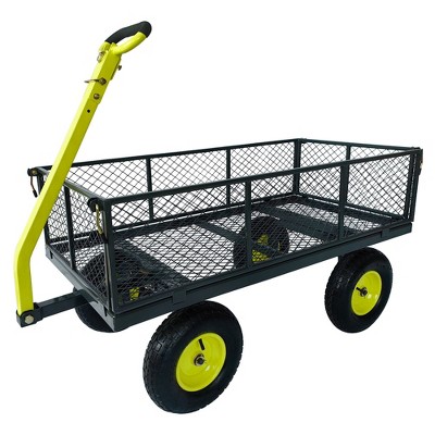 Yard Tuff 3-in-1 Dual Side Dump 24" X 48" Wagon With Fold Down Sides ...