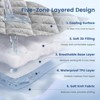 Cooling Mattress Protector Leakproof Noiseless Topper Cover with Deep ...
