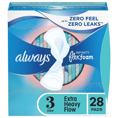 Always Infinity Extra Heavy Absorbency Overnight Sanitary Pads With ...