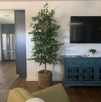 72" Artificial Ficus Tree In Basket - Lcg Florals : Target