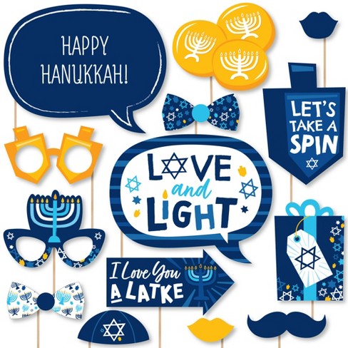 Big Dot Of Happiness Hanukkah Menorah - Chanukah Holiday Party Photo ...