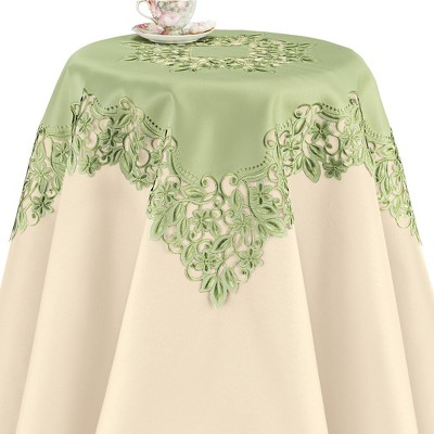 Collections Etc Trailing Vines Embroidered Intricate Cutwork Table ...