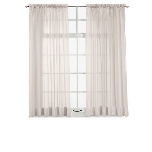Collections Etc Elegance Sheer Window Curtain Panel, Single Panel, 60 ...